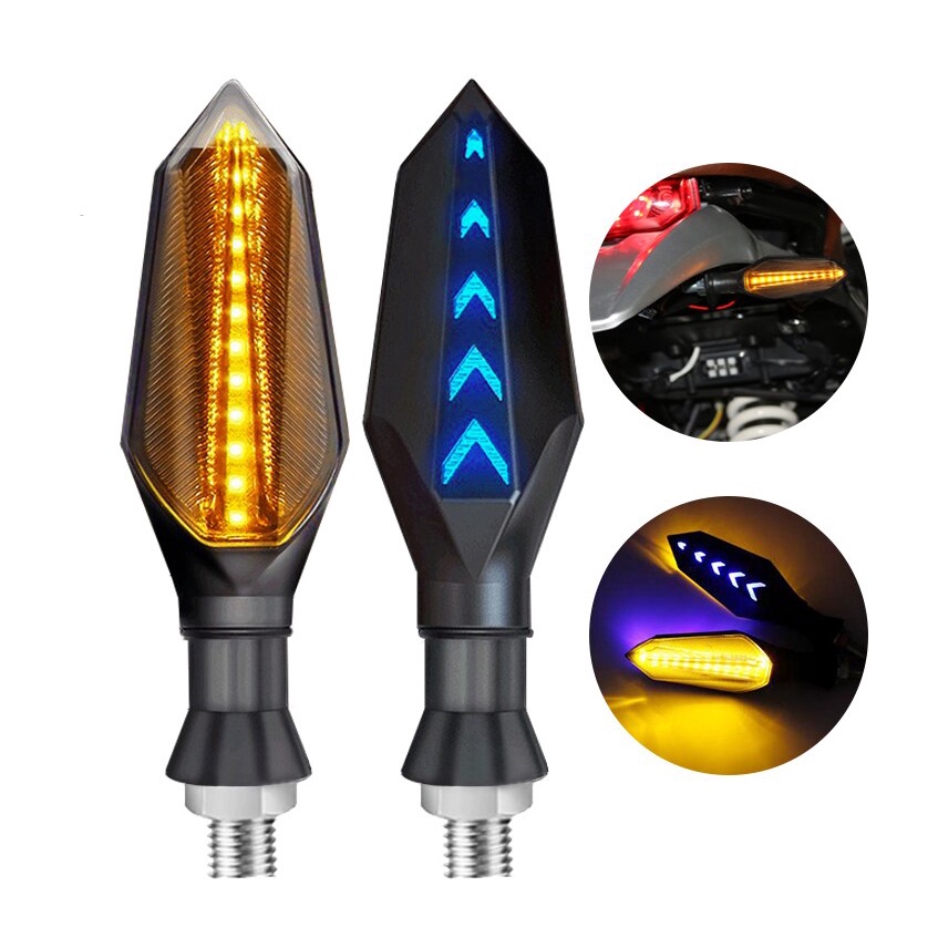 2 Led Turn Signal Indicator Motorcycle Flash Built-In Relay Arrow ...