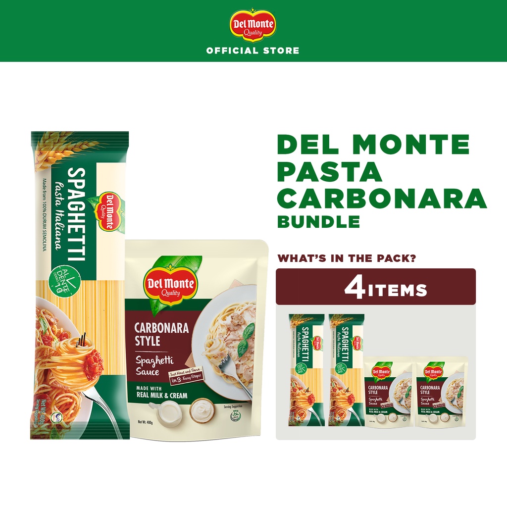 DEL MONTE Carbonara Bundle-14 servings (Carbonara Sauce 400g x2s ...