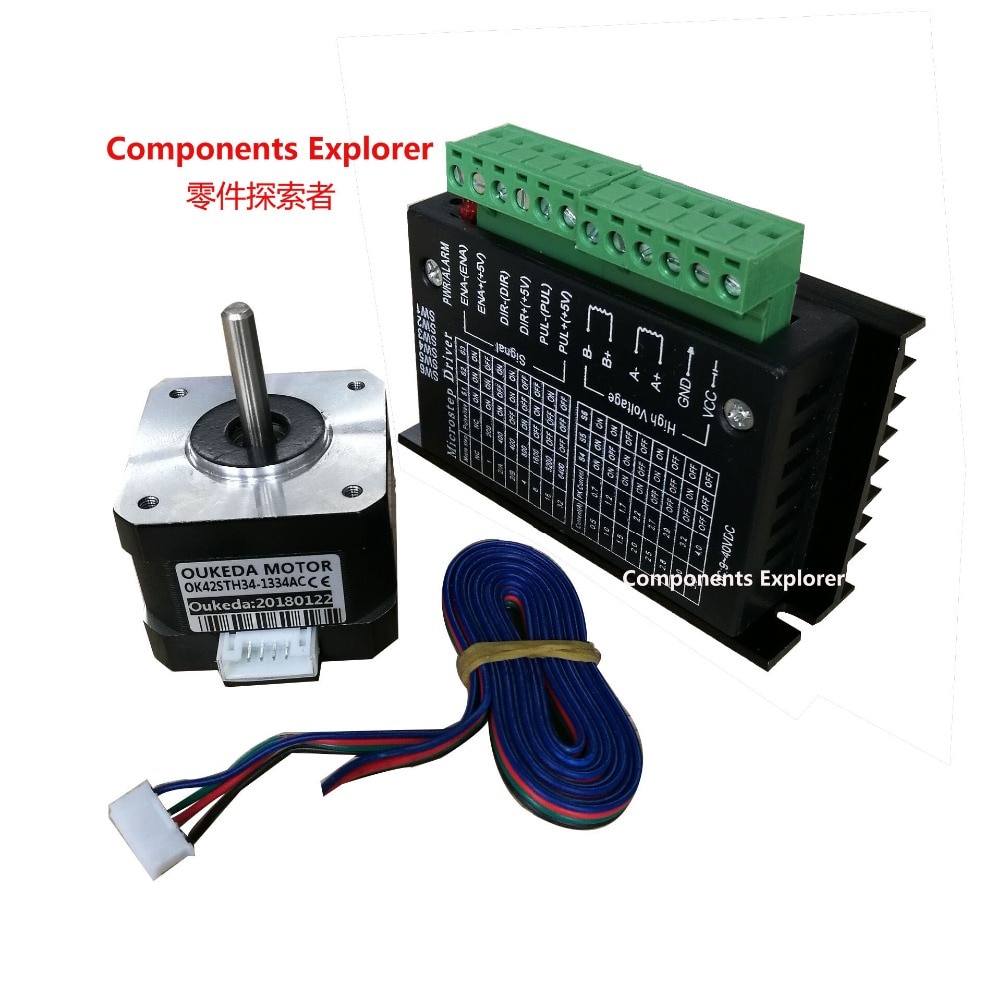 Juego de Motor paso a paso Nema 17 42 42BYGH34 par 0.32N.M 34MM Tablero ...