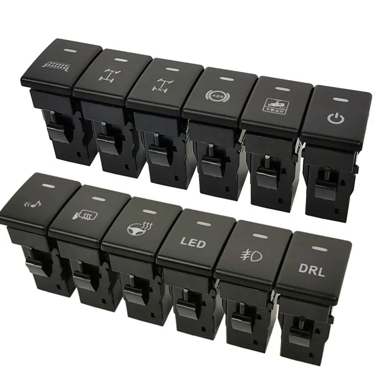 Car LED DRL Light Daytime Running Light Power Push Button Rear Diff ...