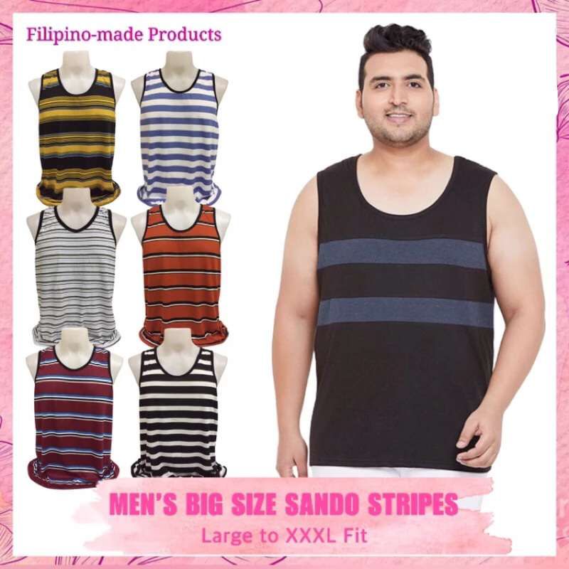 On Sale!! Sando Stripe For Men Big size Medium-Xxl Good Quality ...