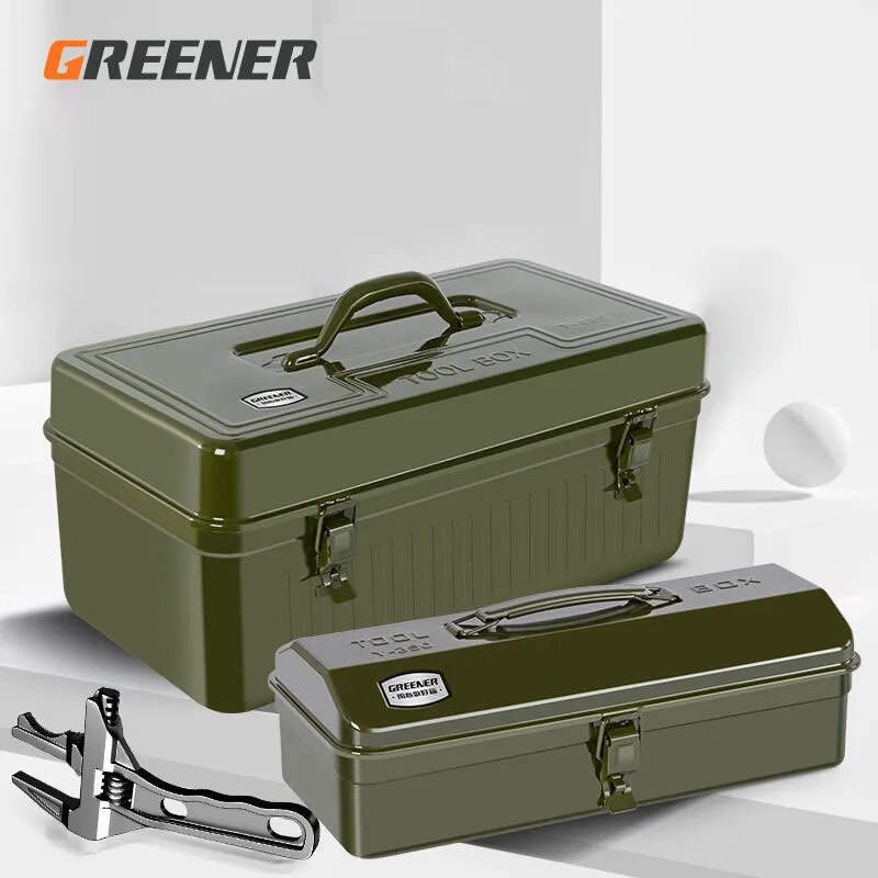 Hardware Toolbox Empty Tool Box Suitcase Tools Metal Multifunction Auto ...