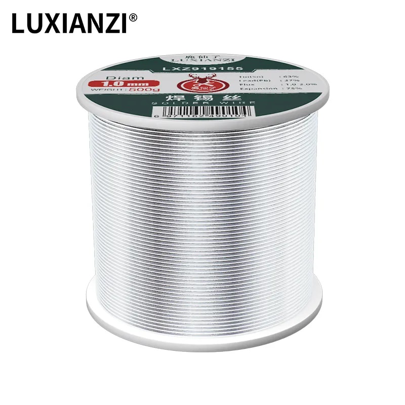 LUXIANZI 500g Solder Wire High Purity 63/37 Tin Electronic Welding Tool Rosin Core Welding Wire ...