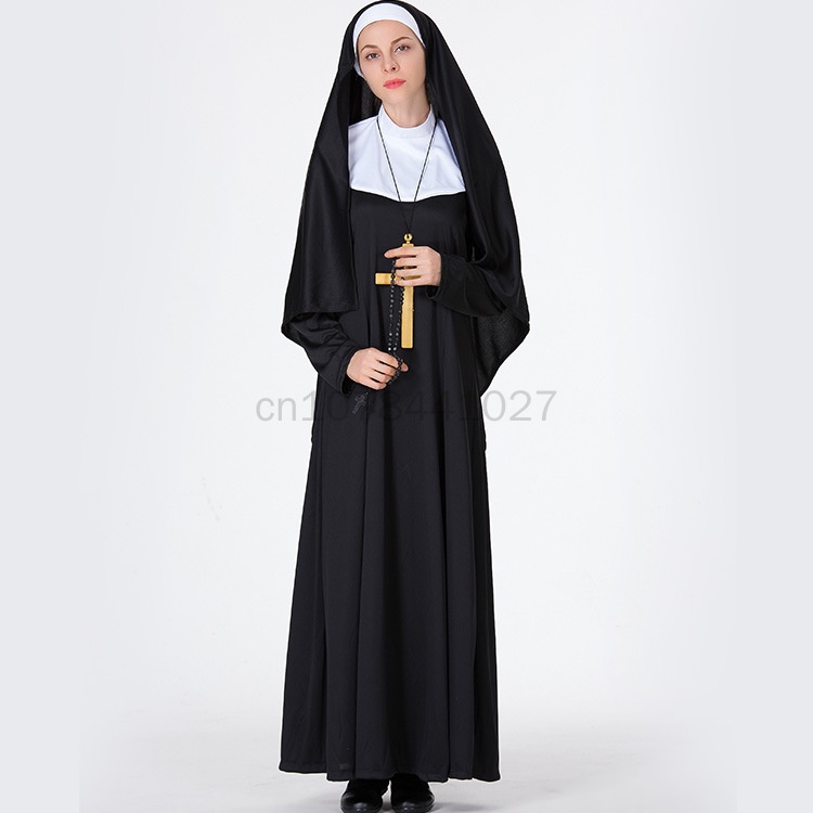 Nun Sister Habit Costume Halloween Women's Christian Missionary ...