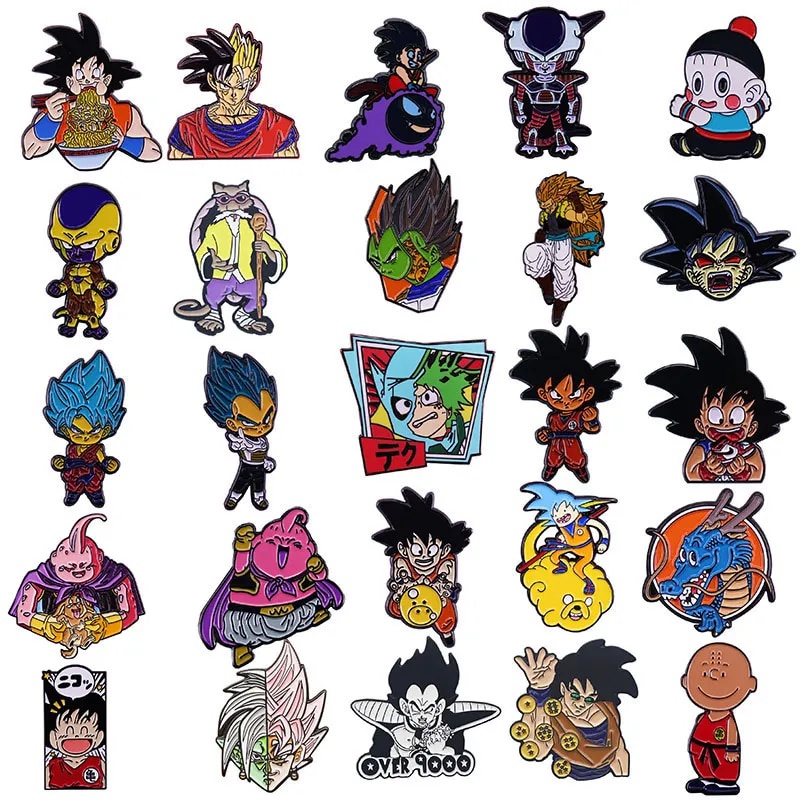 웃Anime Dragonball Enamel Pins Collect Dragon Ball Super Saiya Teenager ...