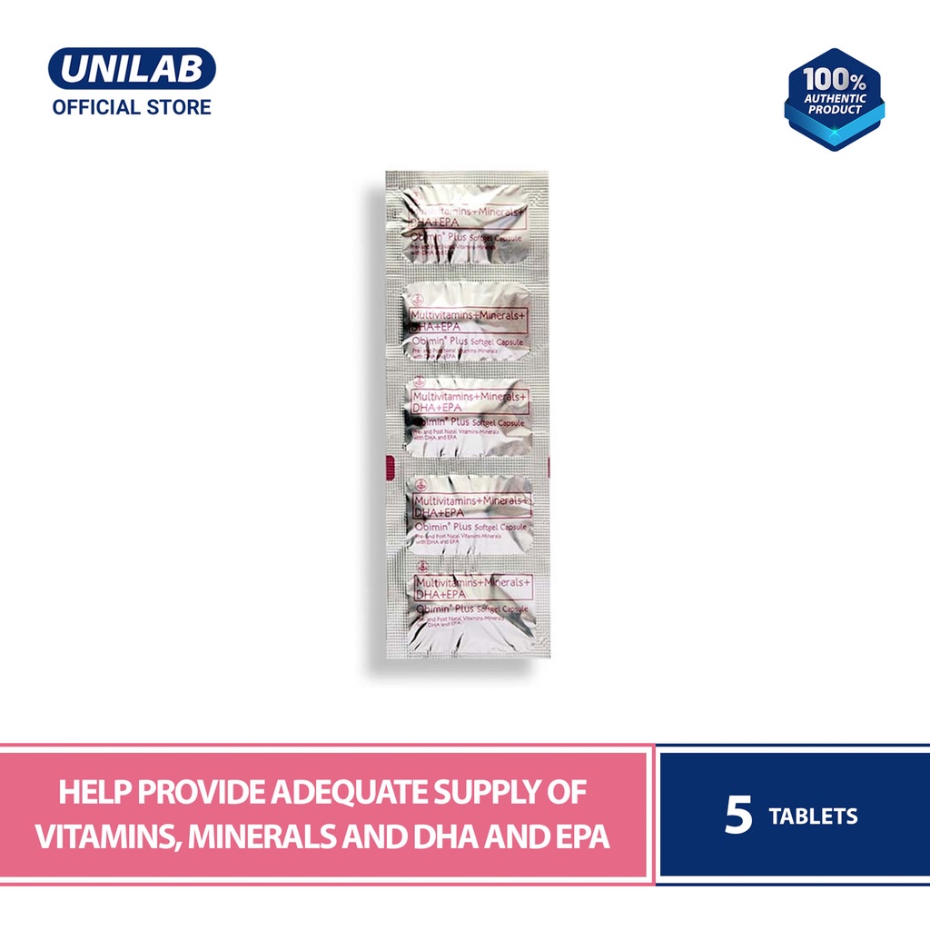 Obimin Plus 5 Capsules (Help Provide Adequate Supply Of Vitamins ...