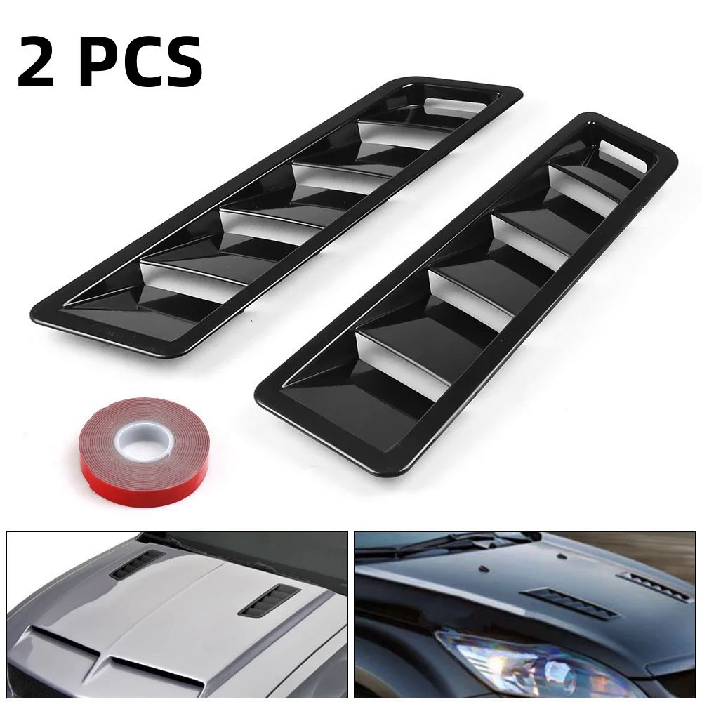 Universal Car Front Bonnet Vents Hood Vent Louver Cooling Panel Trim ...