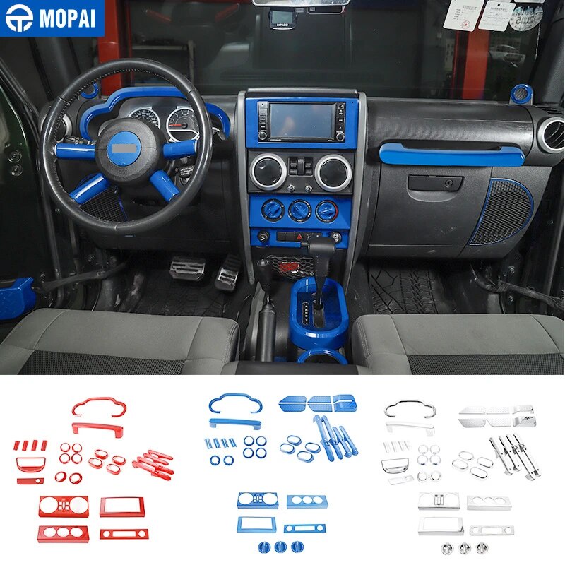 MOPAI Car Stickers for Jeep Wrangler JK 2007-2010 Car Interior ...