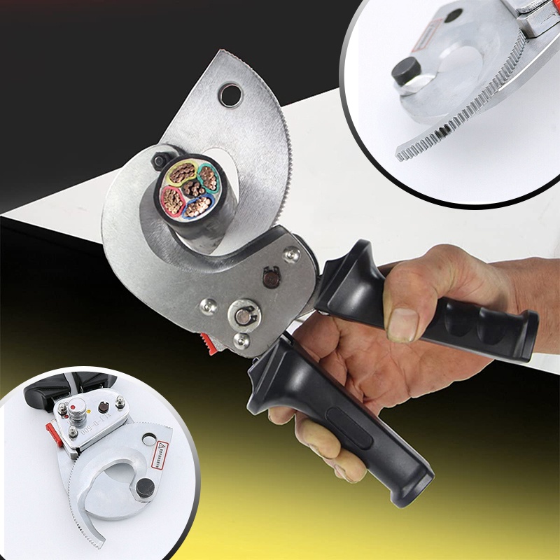 Multi-function Cable Cutter XLJ-D-500 Heavy Duty Ratcheting Cable ...