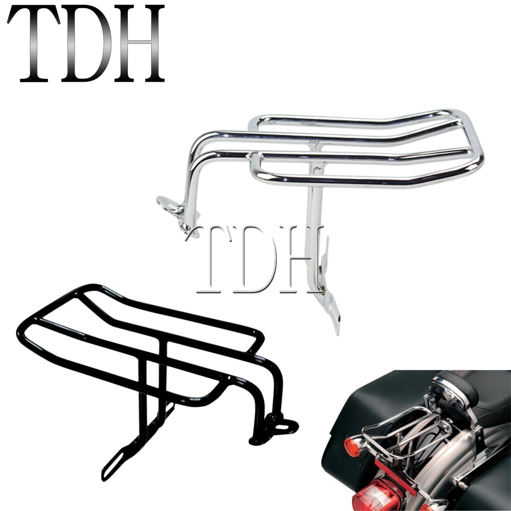 ♥For Harley Sportster XL 883 1200 SuperLow Motorcycle Black/Chrome Rear ...