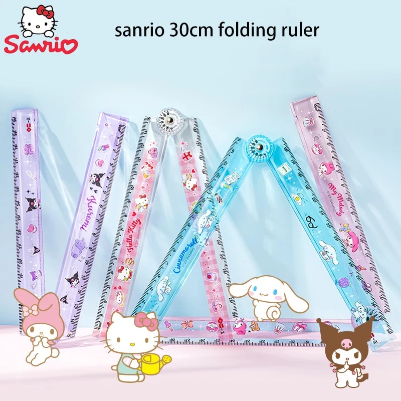 Kawaii Sanrio Ruler Kuromi Hello Kitty My Melody Student Stationery 30 ...