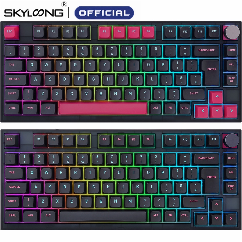 ۞SKYLOONG GK75 ISO Layout Knob Mechanical Keyboard Optical Switch Hot ...