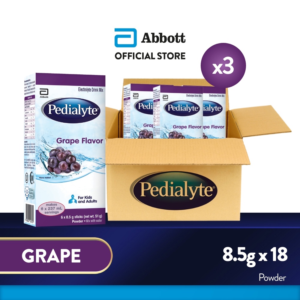Pedialyte Powder 8.5g Grape Flavor Bundle of 3 | Shopee Philippines