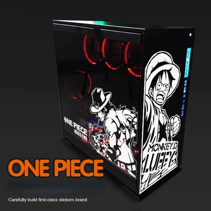 One Piece Anime PC Case Stickers Cartoon Computer Host Skin Decorate ...