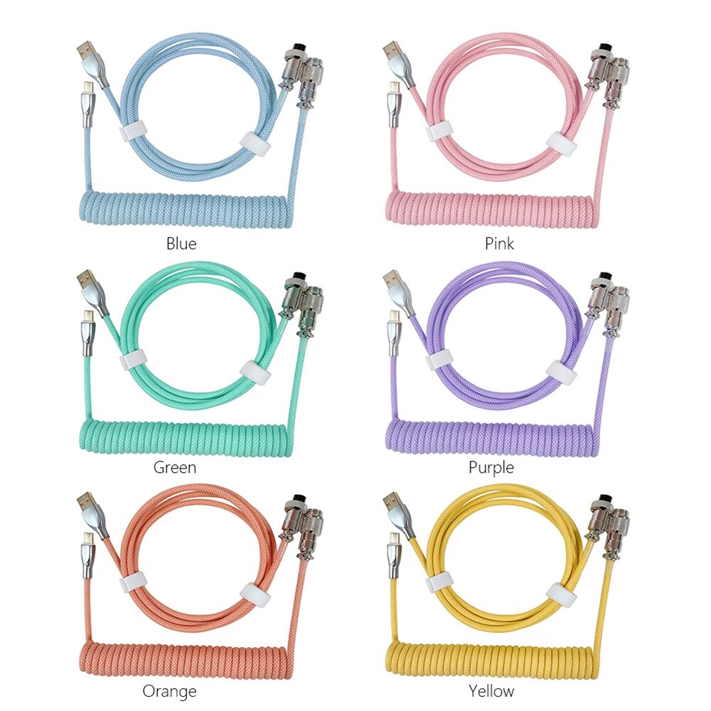 Mechanical Keyboard Type C USB Cable Coiled Wire Custom Usb Port Cable ...