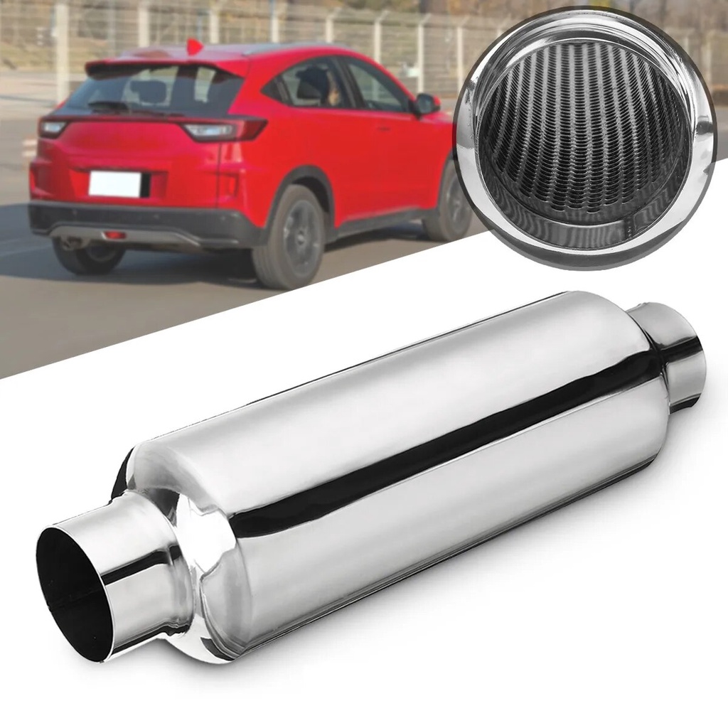 2"/2.25"/2.5"/3" Stainless Steel Exhaust Muffler Resonator Tail Tube ...