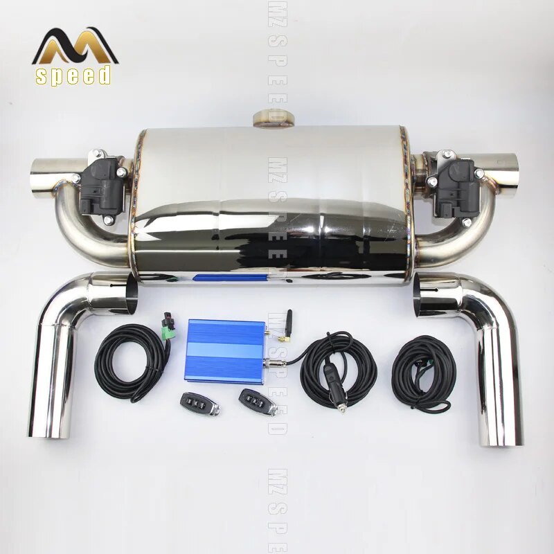 Car Electronic control valve muffler stainless steel exhaust pipe ...