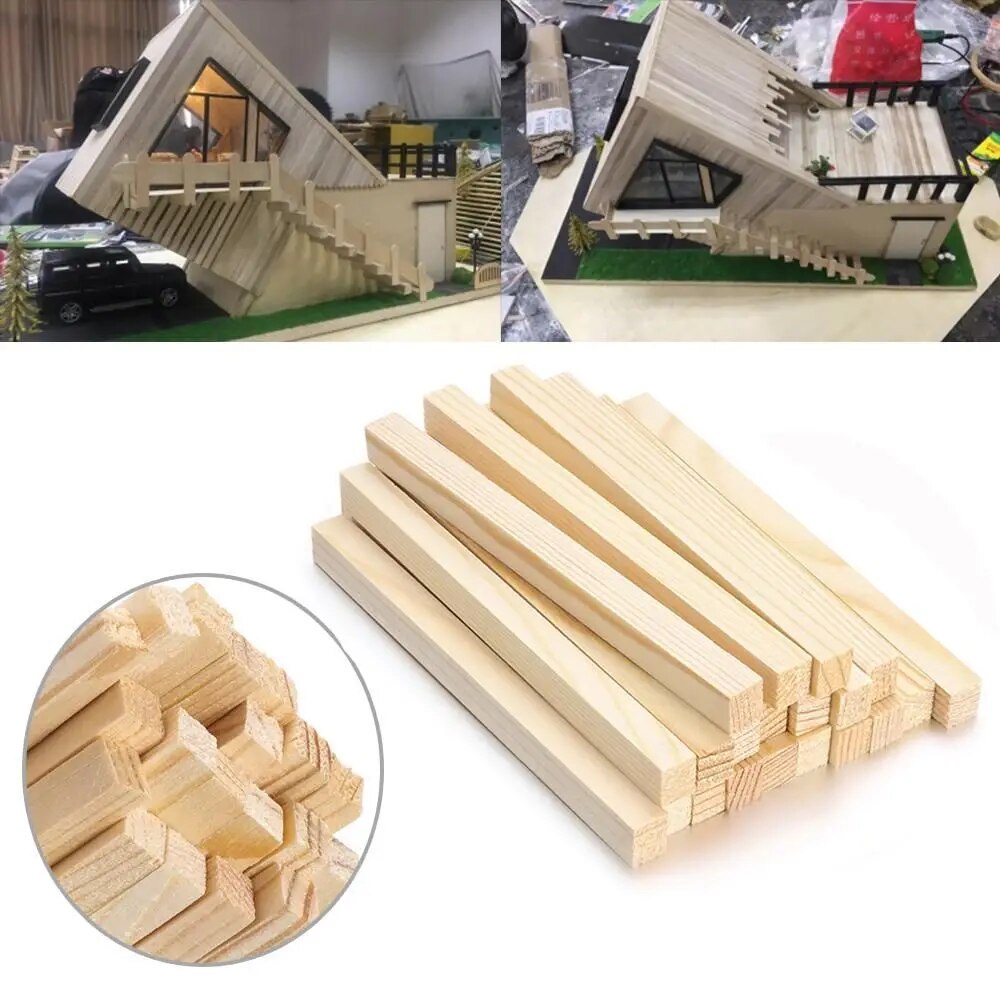 ♦10/30pcs Gifts Building Model homemade Woodworking counting stick ...