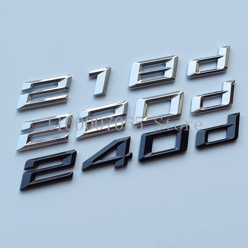 New Font Numbers Letters 218d 220d 240d ABS Emblem for BMW 2 Series Car ...