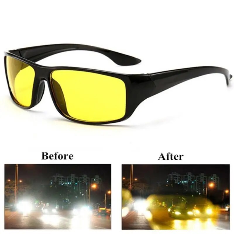 ~Anti-Glare Night Vision Driver Goggles Night Driving Enhanced Light ...