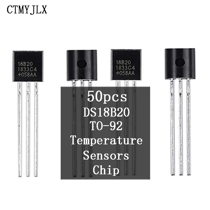 50PCS DS18B20 18B20 TO-92 Temperature Sensor DS18B20 TO92 Chips ...