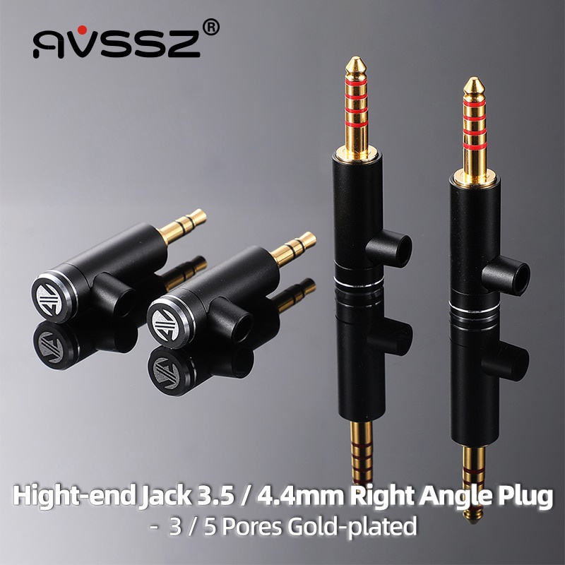 AVSSZ Right Angle Jack 3.5mm Stereo Headset Plug Connector 3 Pole L ...