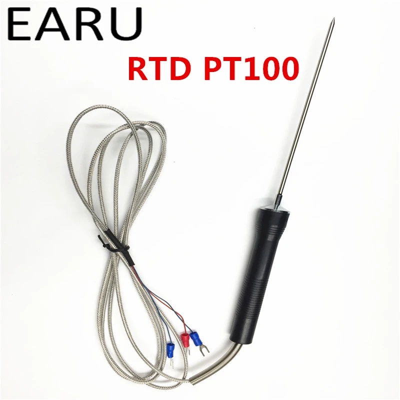 ☄RTD PT100 3mm Diameter Sharp Probe Temperature Sensor with Handle to ...