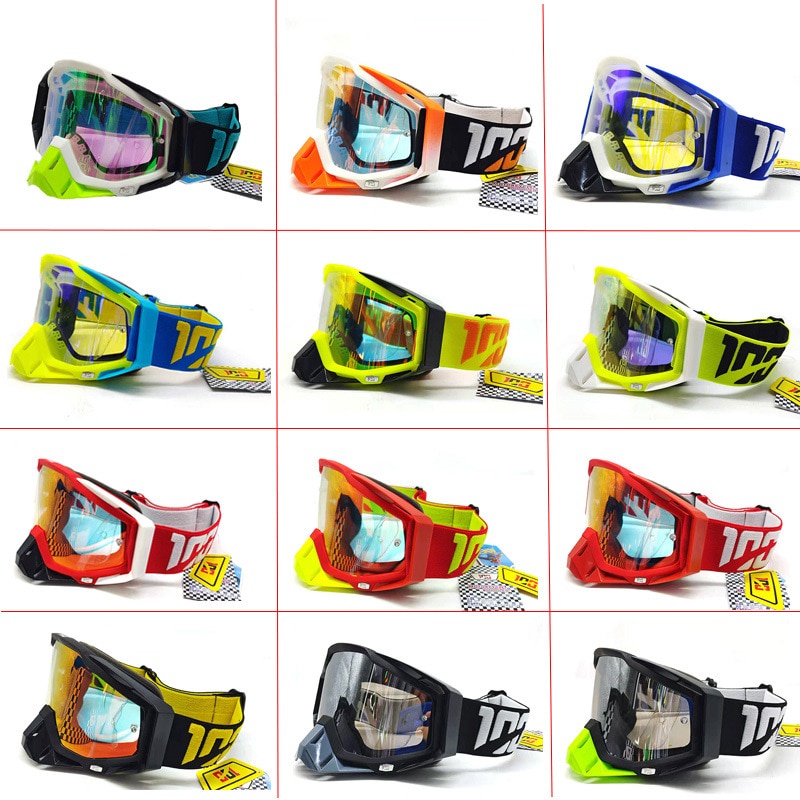 Men's Motorcycle Glasses Detachable Nose Support Dirt Bike 100 MX ...