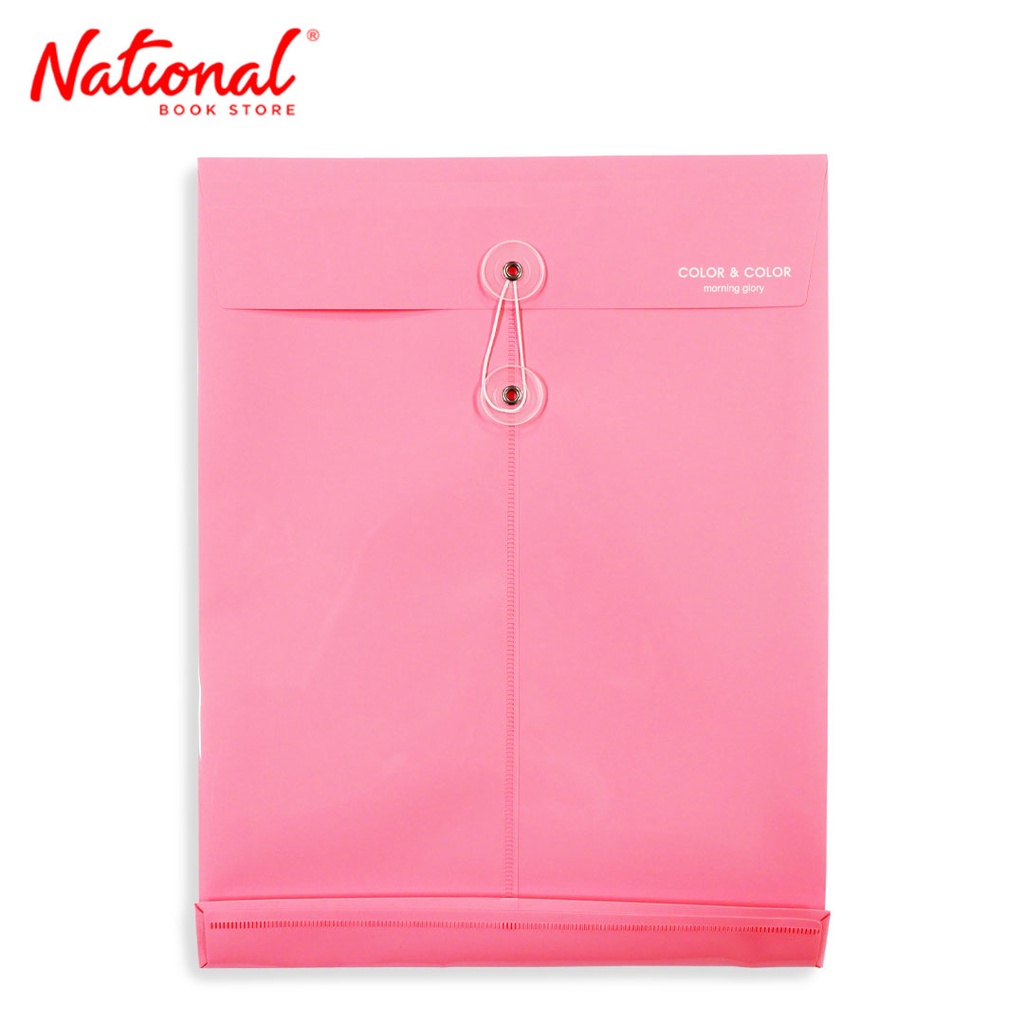 Morning Glory Plastic Envelope 51721-86919 Pink A4 Expanding String ...