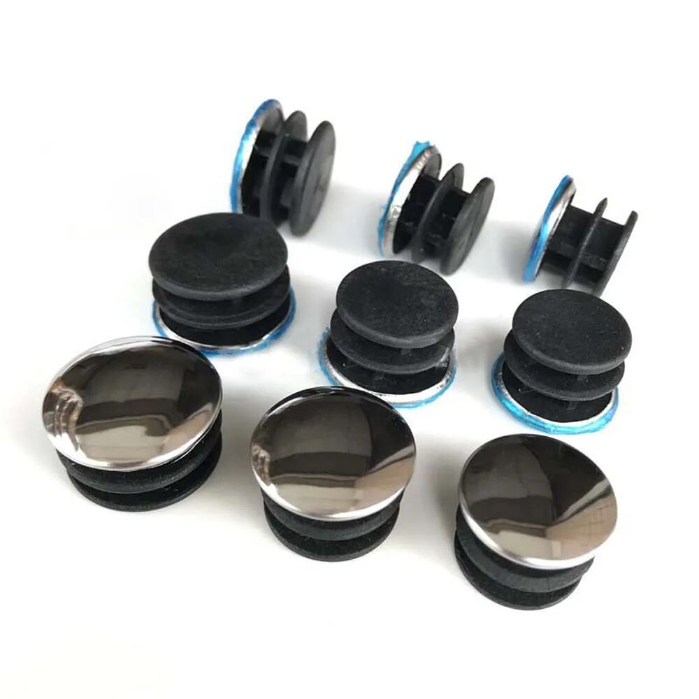 4pcs 20mm 22mm 25mm Stainless Steel Round Tube Pipe Inserts Plugs ...