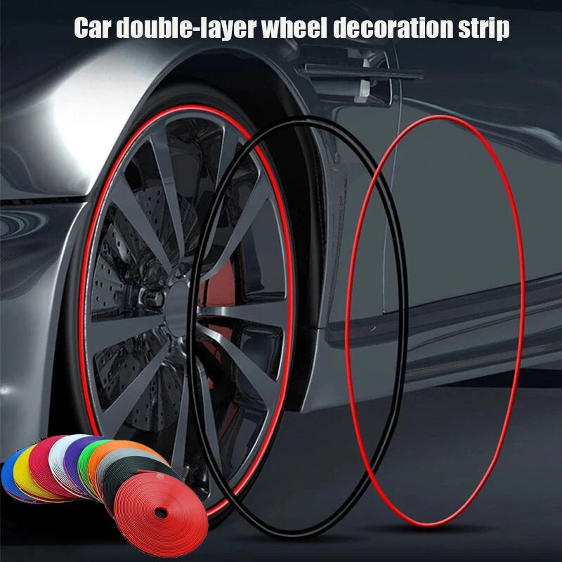 Universal High-quality Roll Rim blades Car Color Wheel Rims Protectors ...