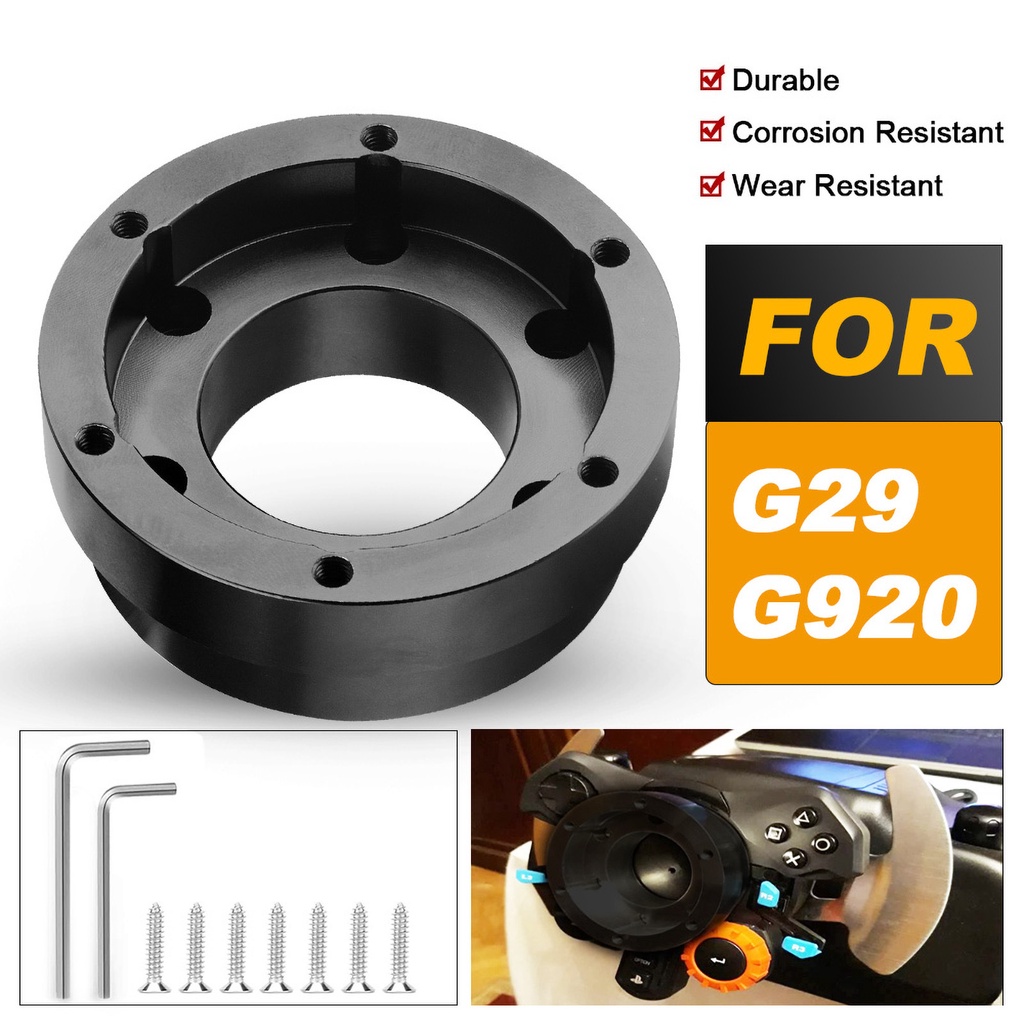 " "Gw870mm Modified Racing Game Steering Wheel Base Adapter Pad Black ...