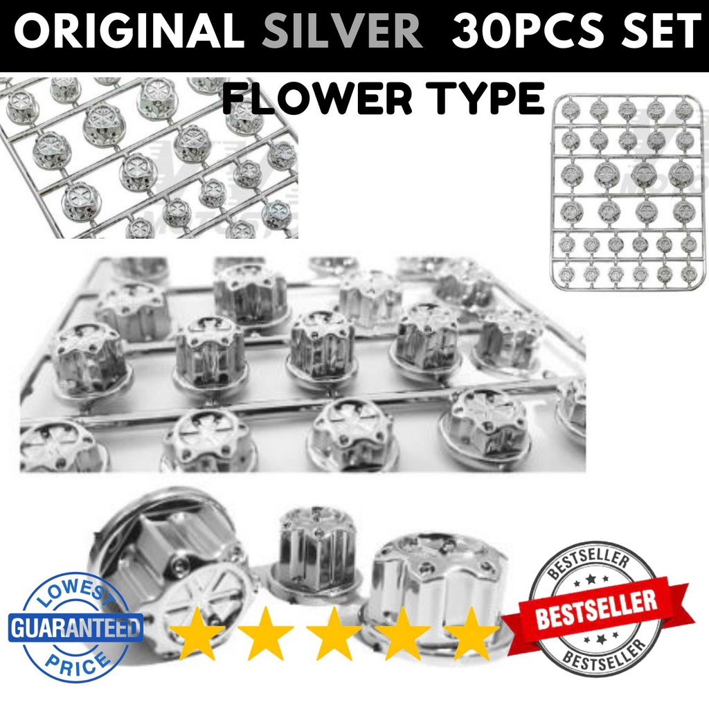 ORIGINAL HONDA CLICK 125/150 SILVER BOLT Cap Crew Nut Universal 30 Pcs ...