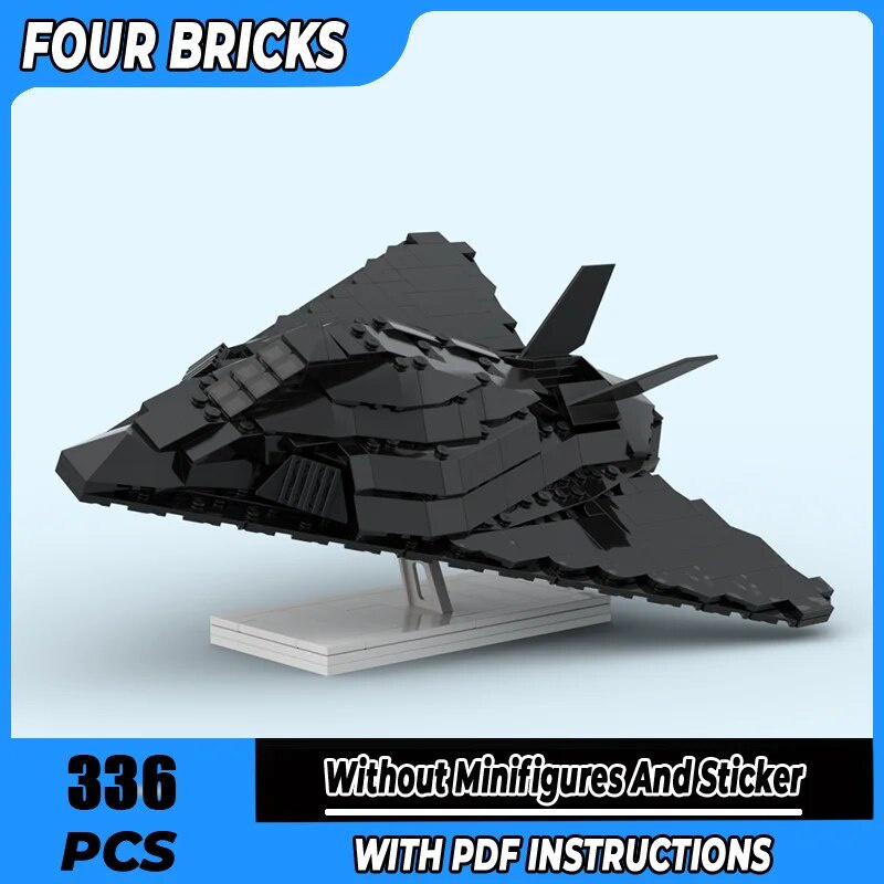 -Military Series Moc Building Blocks F-117 Nighthawk Model Technology ...