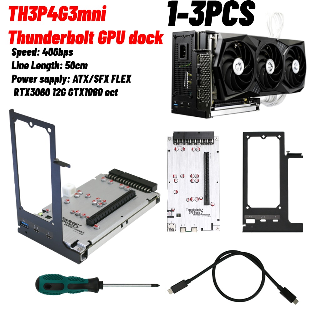 ≈TH3P4G2mini Thunderbolt GPU Dock External Graphics Card Video Card ...