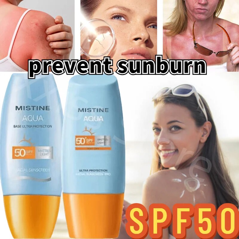 40ml Mistine Sunscreen Prevents Skin From Sunburn and Tanning SPF50, Moisturizing Quick Film ...