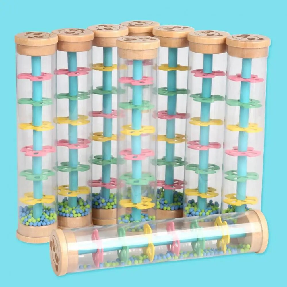 Educational Musical Toy for Kids Fun Rainbow Hourglass Rain Rainmaker ...