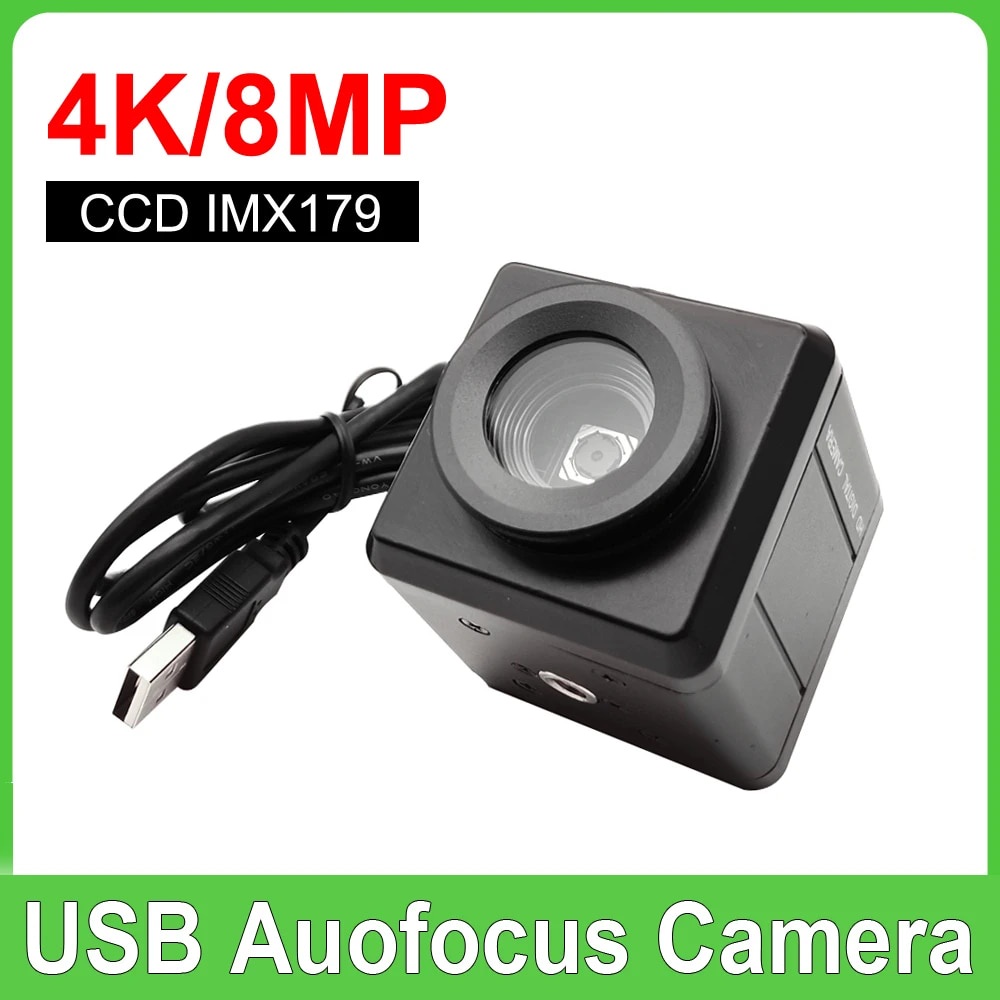 Industrial 4K Webcam PC Laptops 8MP Autofocus USB Mini Camera IMX179 Sensor OTG UVC Plug and Pl ...
