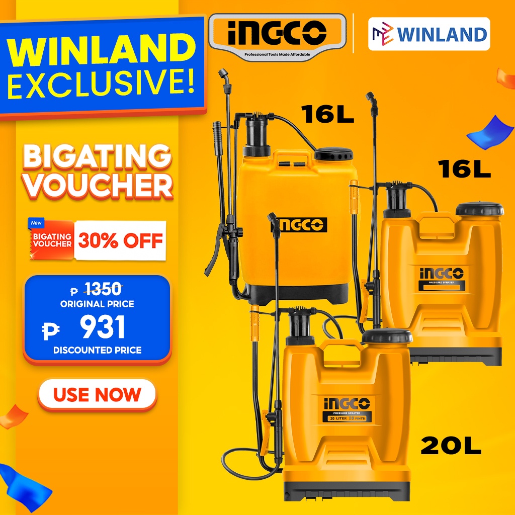 [3445]INGCO by Winland 16L-20L Manual Knapsack Garden Disinfectant ...