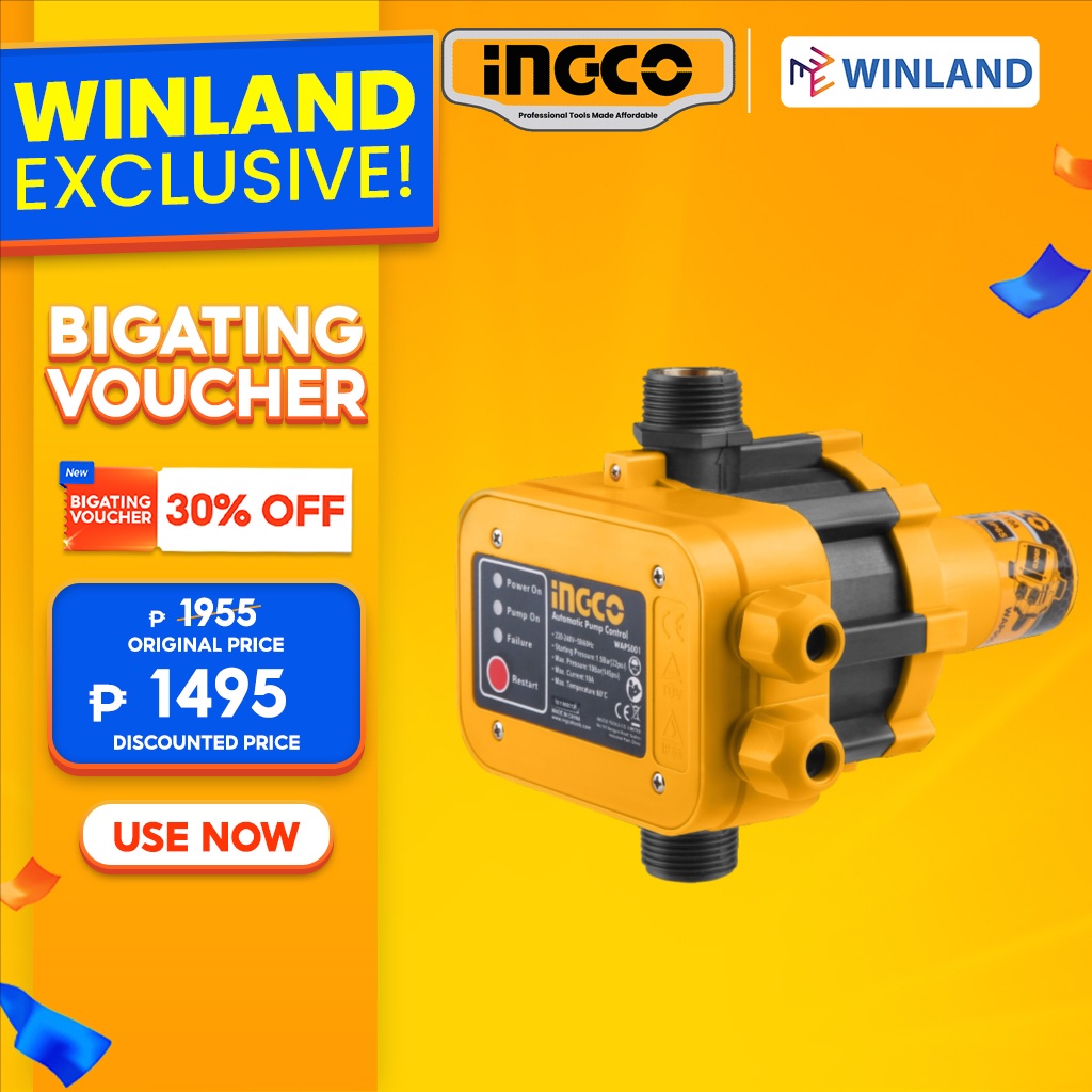 [5979]INGCO by Winland Automatic Pump Control Switch for Water Pump WAPS001 ING-PT | Shopee ...