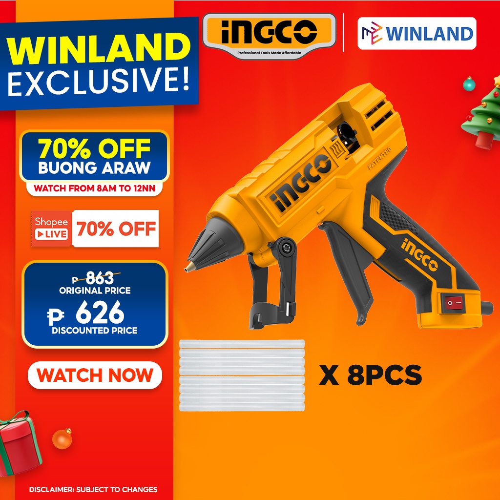 Ingco by Winland Industrial Premium Glue Gun GG308 ING-PT | Shopee ...