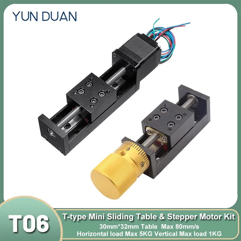 T-type Mini Sliding Table CNC Z Axis Linear Rail Actuator Transport ...