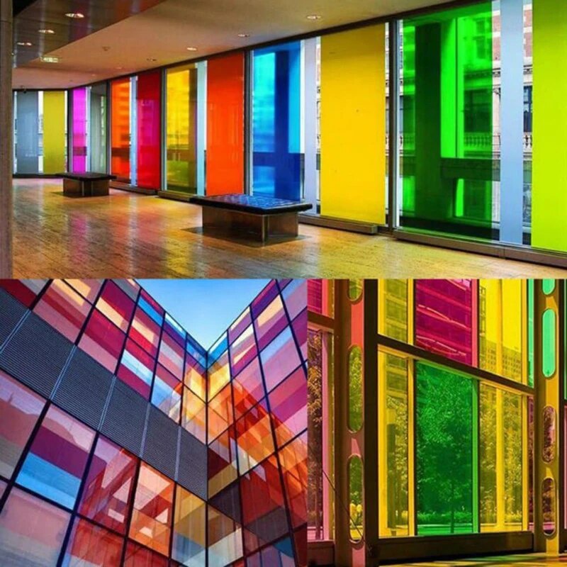 Multicolor Window Glass Film Transparent Colored Decoration Tint UV ...