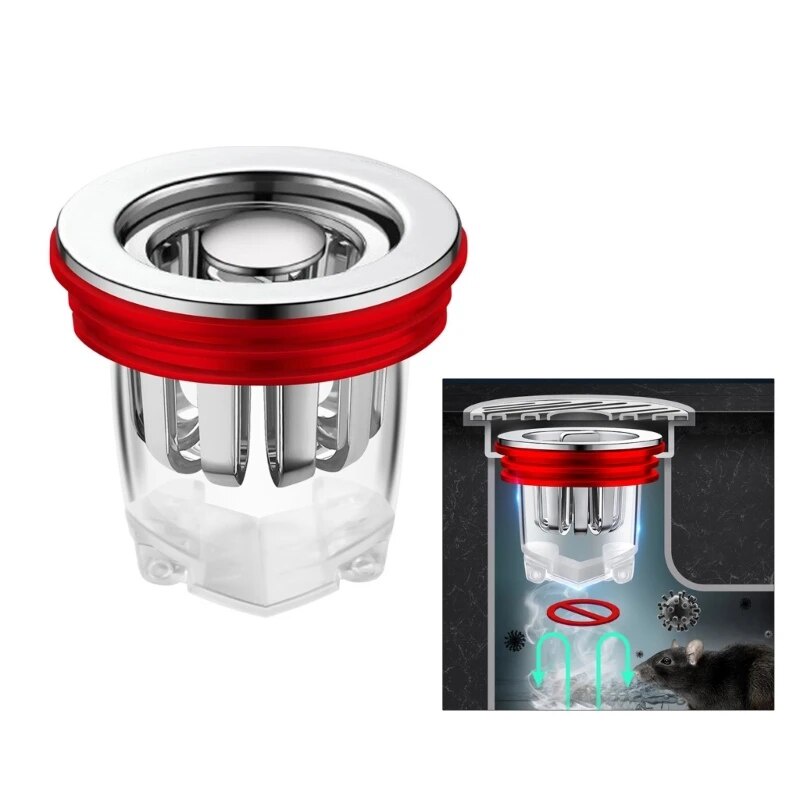 Anti-odor Floor Drain Backflow Preventer Shower Waste Water Drainer ...