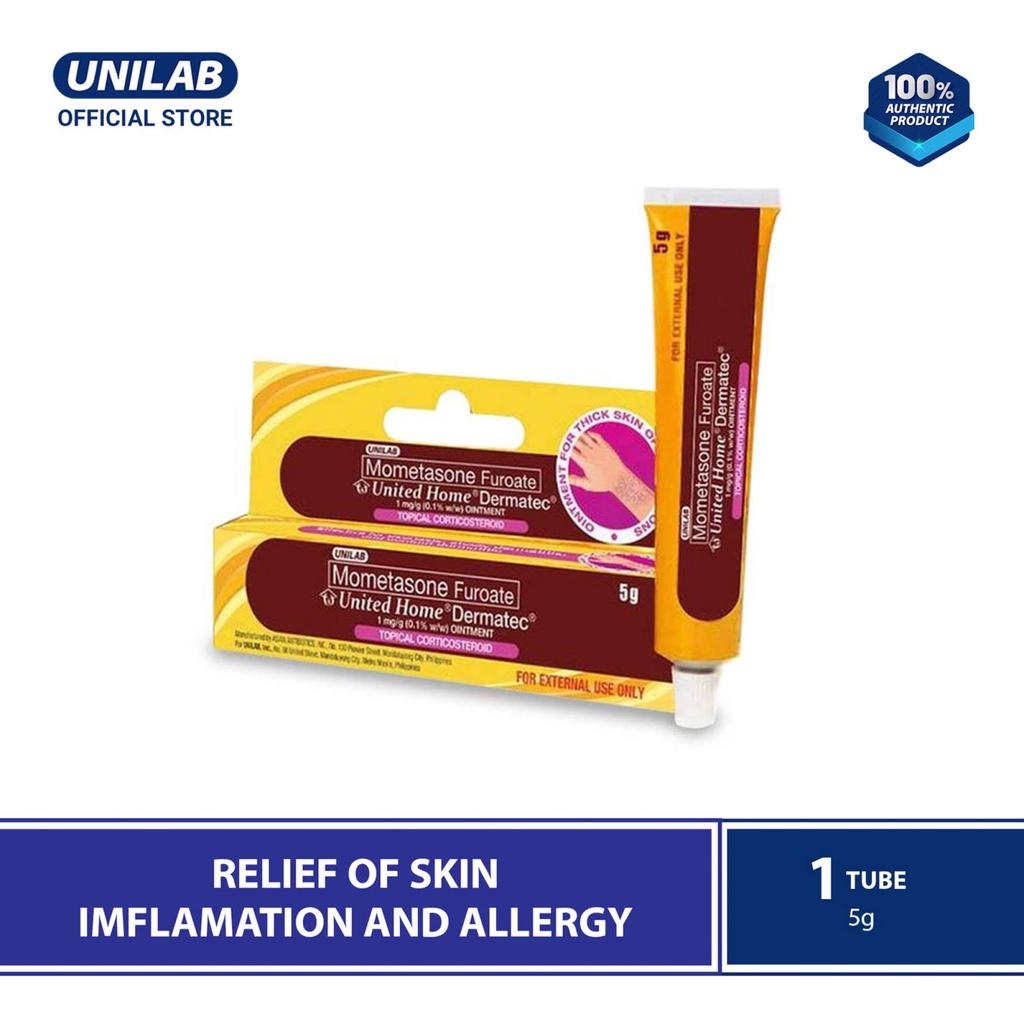 United Home Dermatec Skin Allergy / Eczema/ Itch Ointment - 5G Tube ...