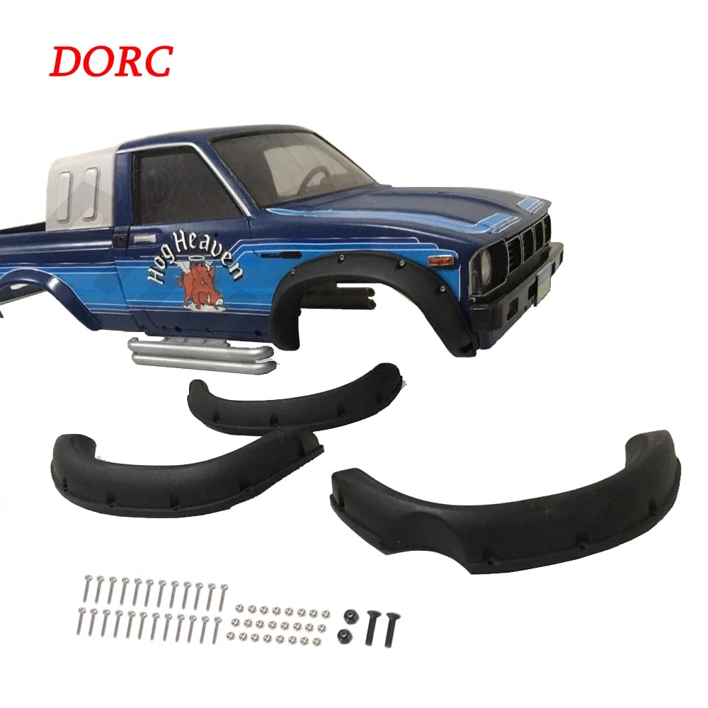 RC Car Rubber Fender Flares for 1/10 RC Crawler TAMIYA Hilux BRUISER ...