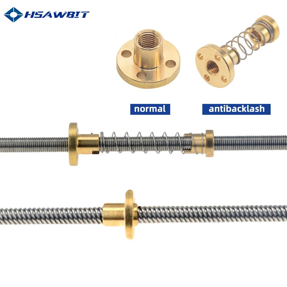 Lead Screw T8 Linear Guide 3D Printers Parts helical pitch 2mm 4mm 8mm ...