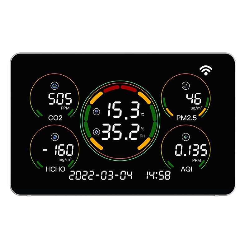 Portable Co2 Monitor Pm2.5 Pm10 Meter Indoor Outdoor Air Pollution ...