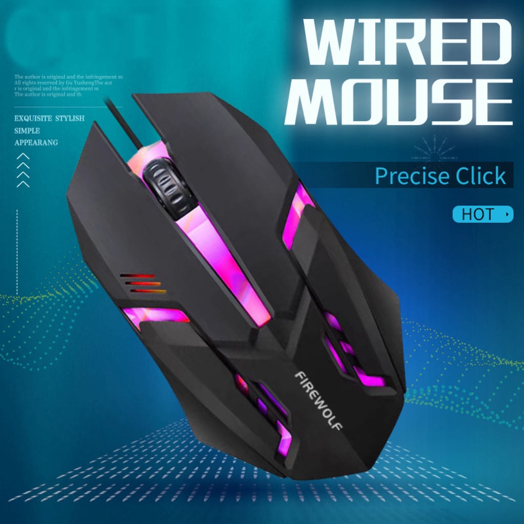 FIREWOLF M1 USB Wired Gaming Mouse High configuration With Backlight ...