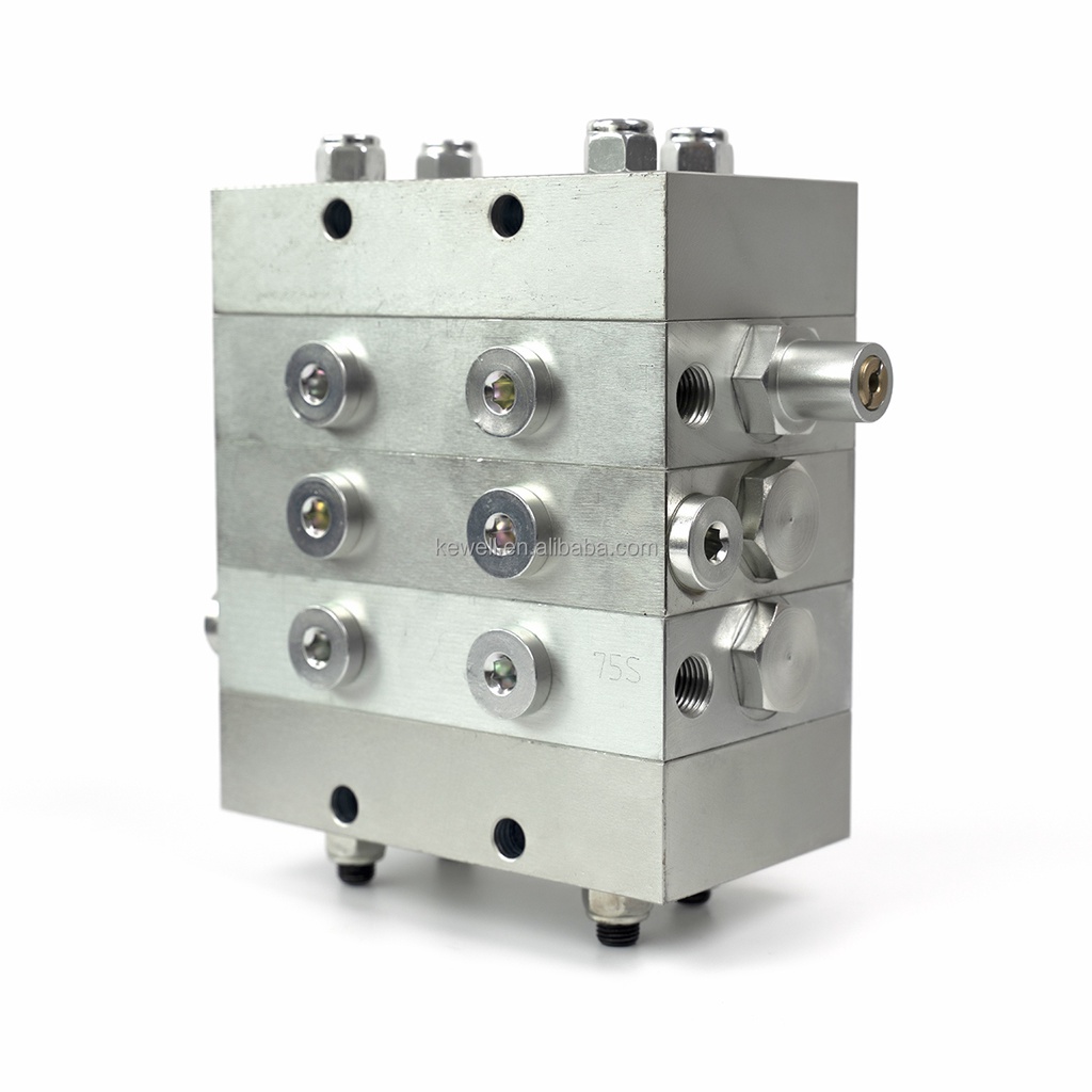 KEWELL DS2 Progressive Grease Injector Oil Manifold Lubrication Metering Dispenser Block Divider ...